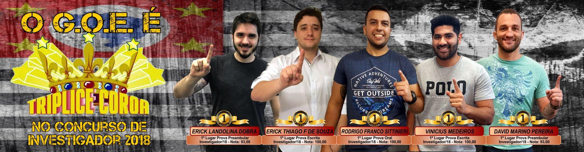 GOE Curso - Grupo Orientado de Estudos - Escola Pré-policial Civil - SP