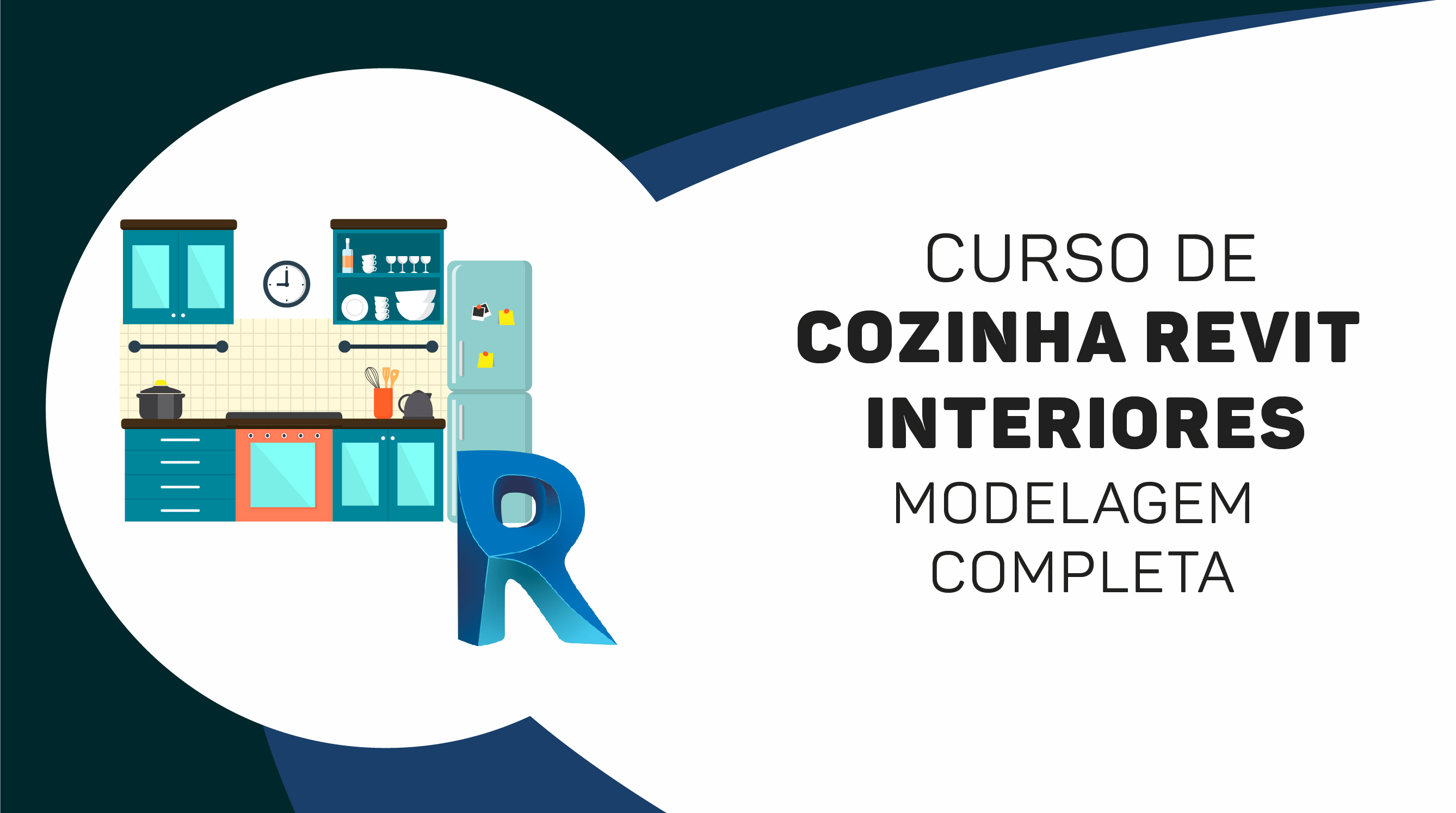 Cozinha Revit Interiores - MODELAGEM COMPLETA - LEIAUT