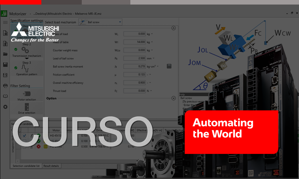 Dimensionamento de Servo Motor com o Software Motorizer - Mitsubishi ...
