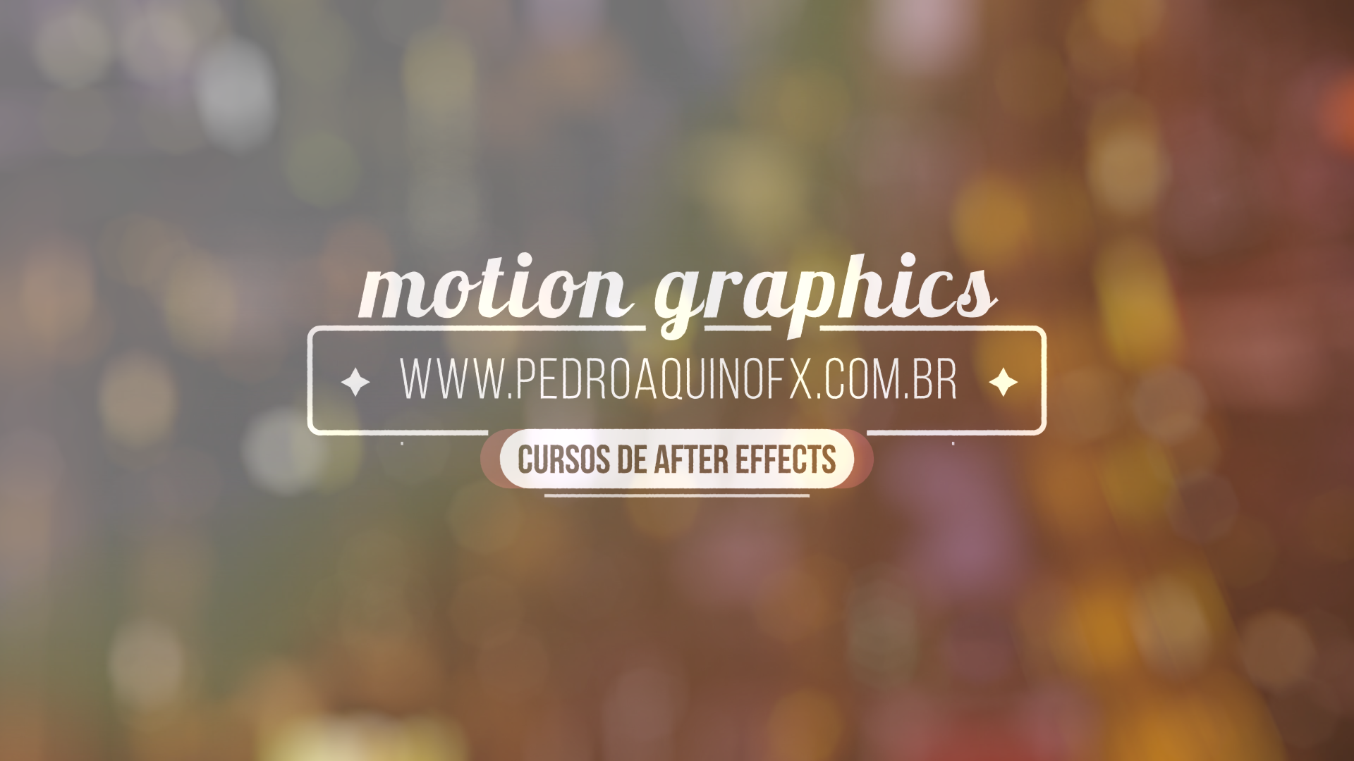 Motion Graphics para Produtores de Vídeo - Escola PAFX