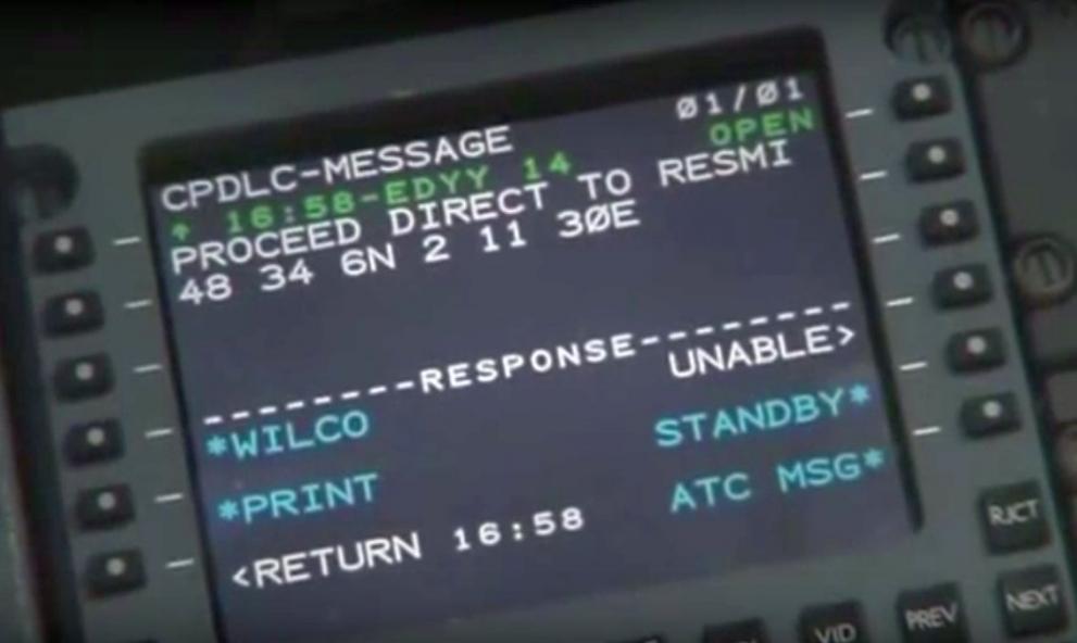CPDLC - Controller-Pilot Data Link Communications - ProAero